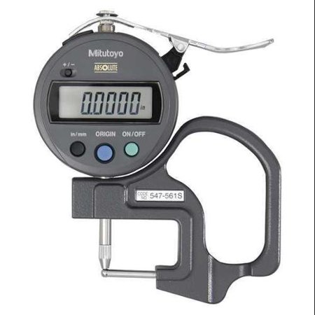 Mitutoyo 547-561S Digimatic Thickness Gauge, IDS Type, Inch/Metric, 0-0.47" (0-12mm) Range, 0. ...
