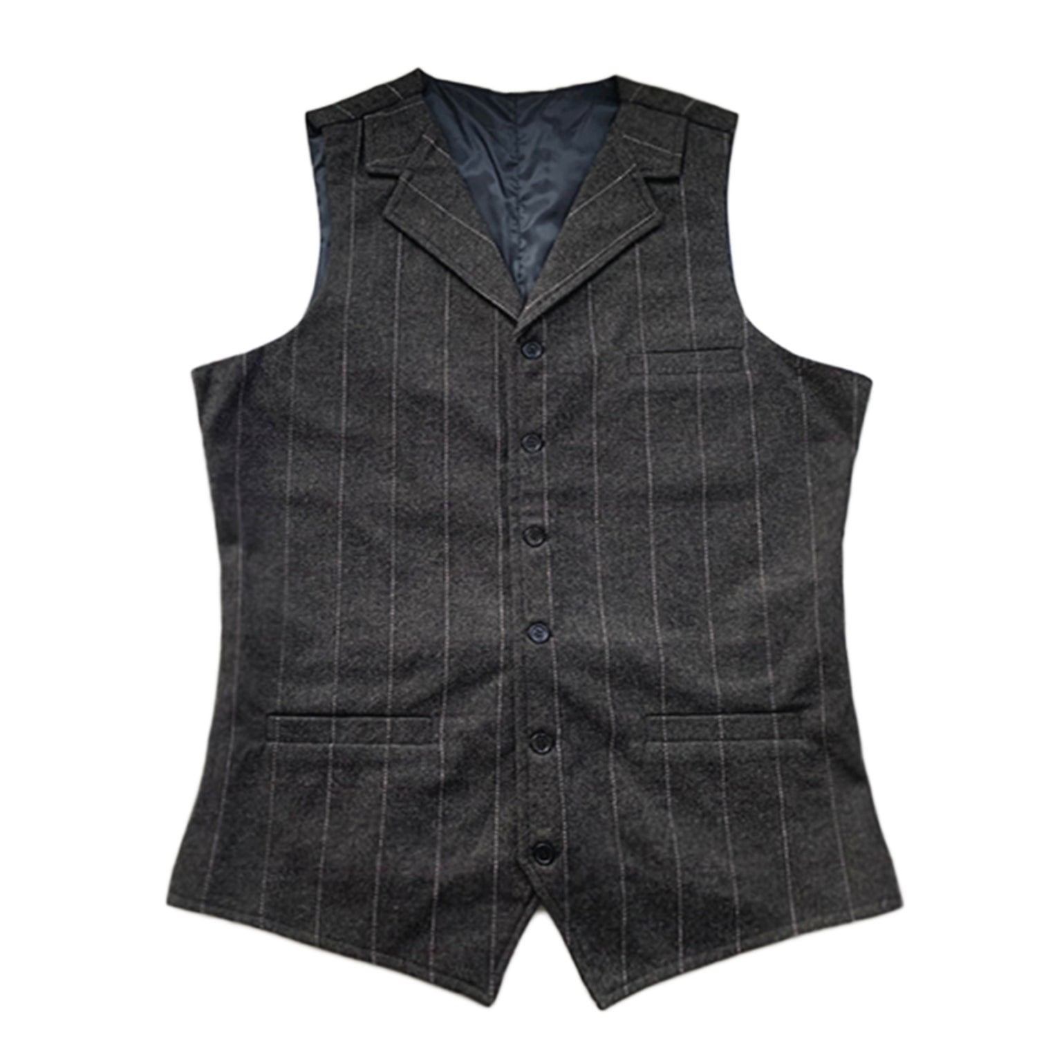 Plaid Coffee Men's Vest for Wedding Party Formal Casual Waistcoat ...