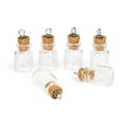 Cousin DIY Clear Glass Mini Bottle Charms with Corks, 6 Piece, Jewelry ...