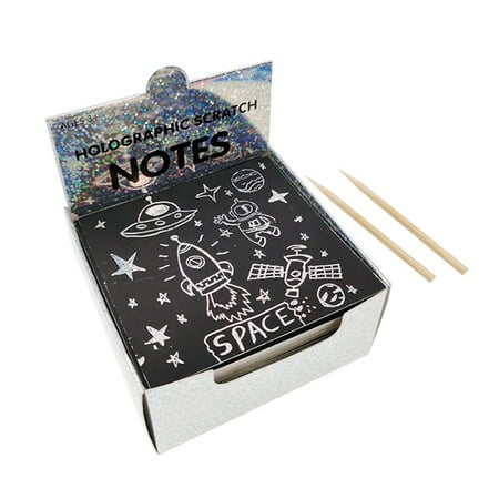Scratch Notes Set Scratch Doodle Art With 100 Holographic Rainbow Paper ...