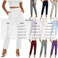 Asgosdo Women Dress Pants High Elastic Waisted Pleated Straight Leg ...