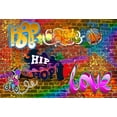 HelloDecor 7x5ft Hip Hop Graffiti Photography Backdrop 90th Colorful ...