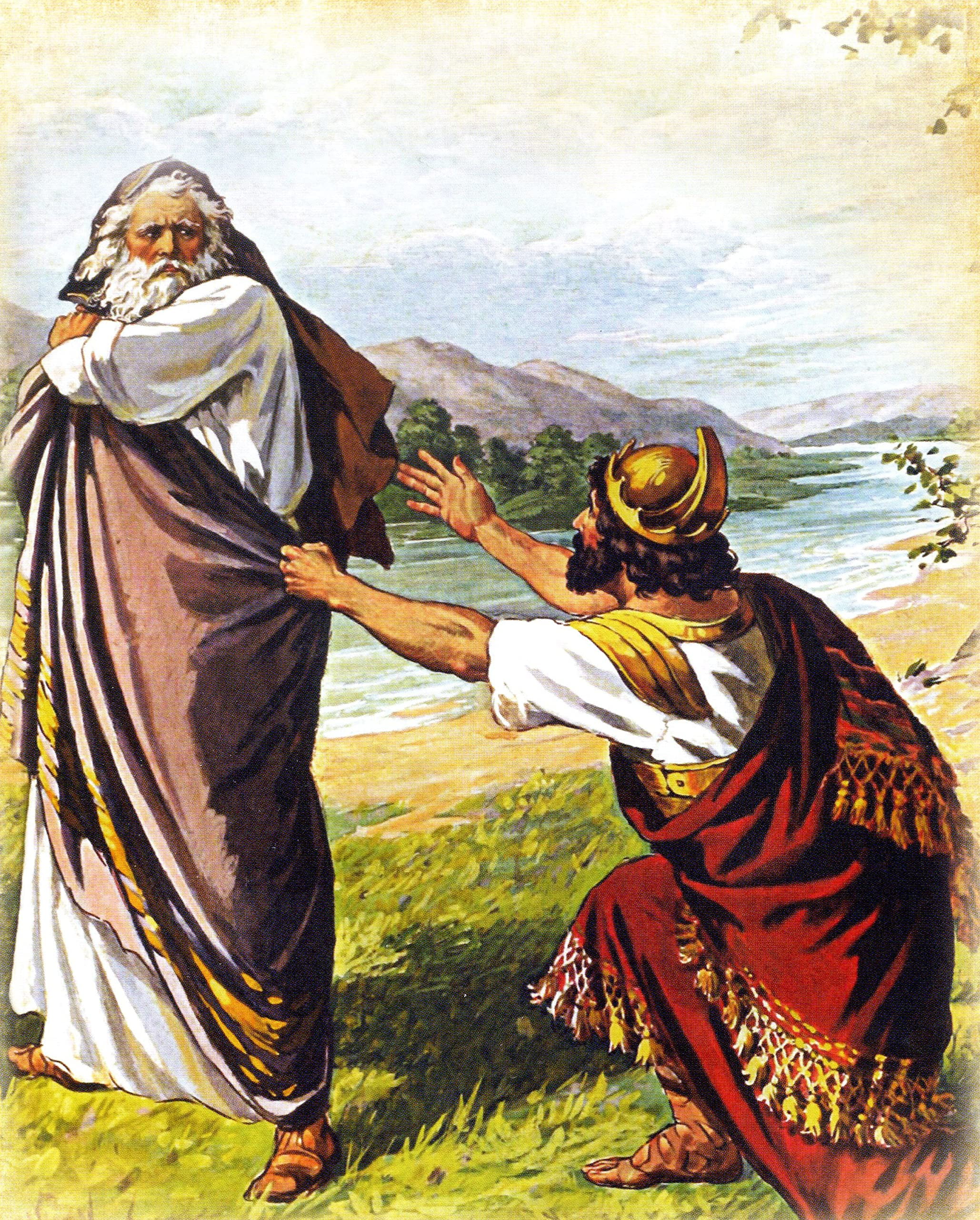 Catholic print picture - King Saul Disobeys the Lord T - 8" x 10" ready ...