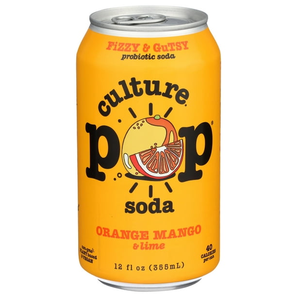 Culture Pop Soda Orange Mango Soda, 12 FZ | Bodega Aurrera en línea
