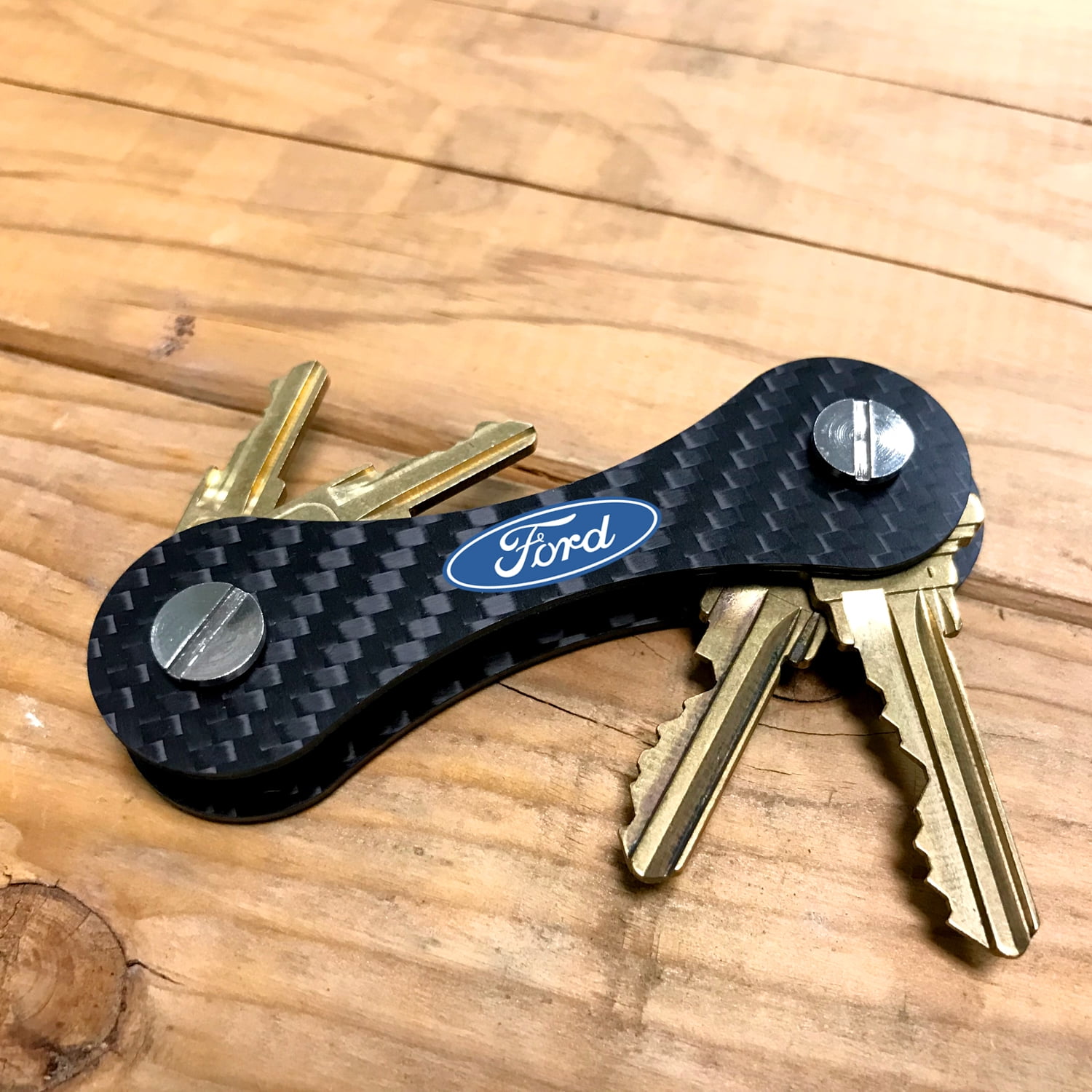 Ford Logo Real Carbon Fiber Key Organizer Holder Key Chain - Walmart.com