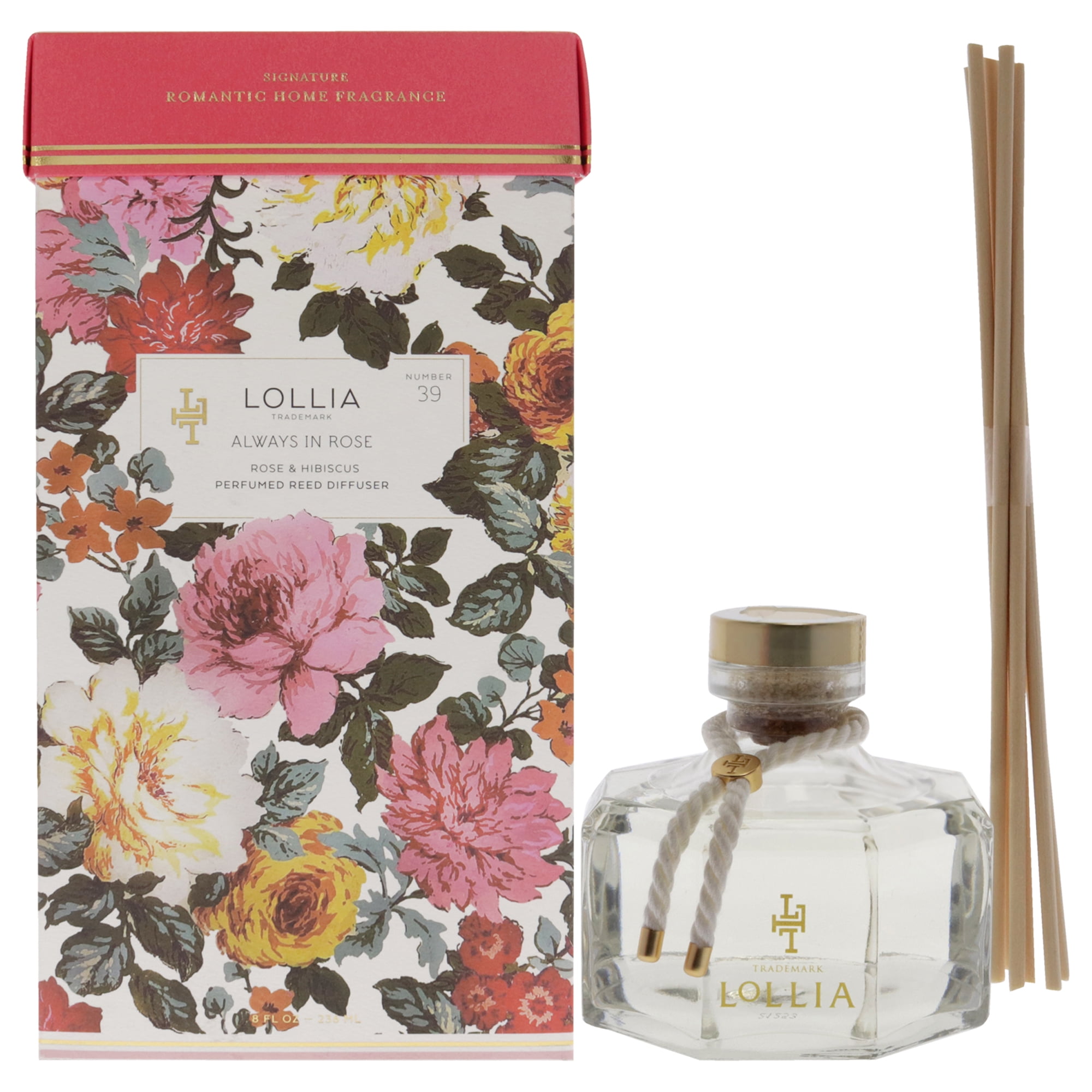 Lollia Always in Rose Perfumed Reed Diffuser , 8 oz Diffuser - Walmart.com
