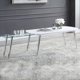 ACME Patina Coffee Table in White and Chrome - Walmart.com
