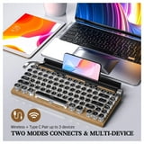 Retro Typewriter Keyboard Wireless Mechanical Keyboard, 83-Key Blue ...