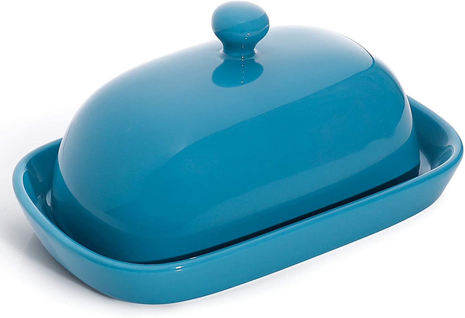 Porcelain Cute Butter Dish with Lid Perfect for East/West Butter Steel ...