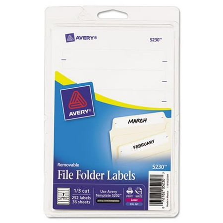Avery-Dennison 5230 Removable File Folder Labels, White | Walmart Canada