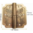 4 antique brass visible small hinges, 22-inch furniture cabinet drawer ...