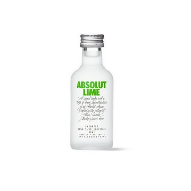 Pack de 6 Vodka Absolut Lime Mini 50 ml | Walmart en línea