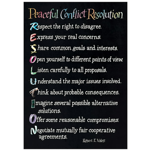 POSTER PEACEFUL CONFLICT RESOLUTION - Walmart.com - Walmart.com