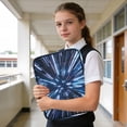 ALAZA Space Light Blue Neon Stripes Pattern Expanding Accordion File ...