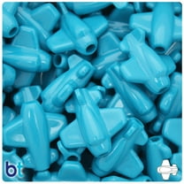 BeadTin Dark Turquoise Opaque 23mm Sea Turtle Pony Beads (24pcs ...