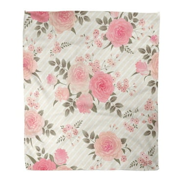 Cozy Line Home Fashions Chic Shabby Spring Rose Quilted Throw Blanket ...