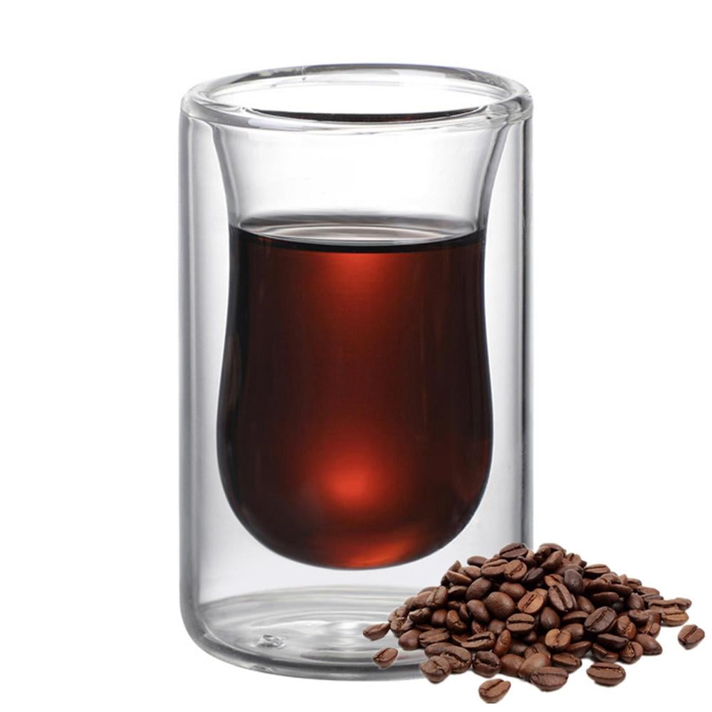 Tohuu Double Wall Glass Heat Resistant Borosilicate Clear Glass Coffee ...