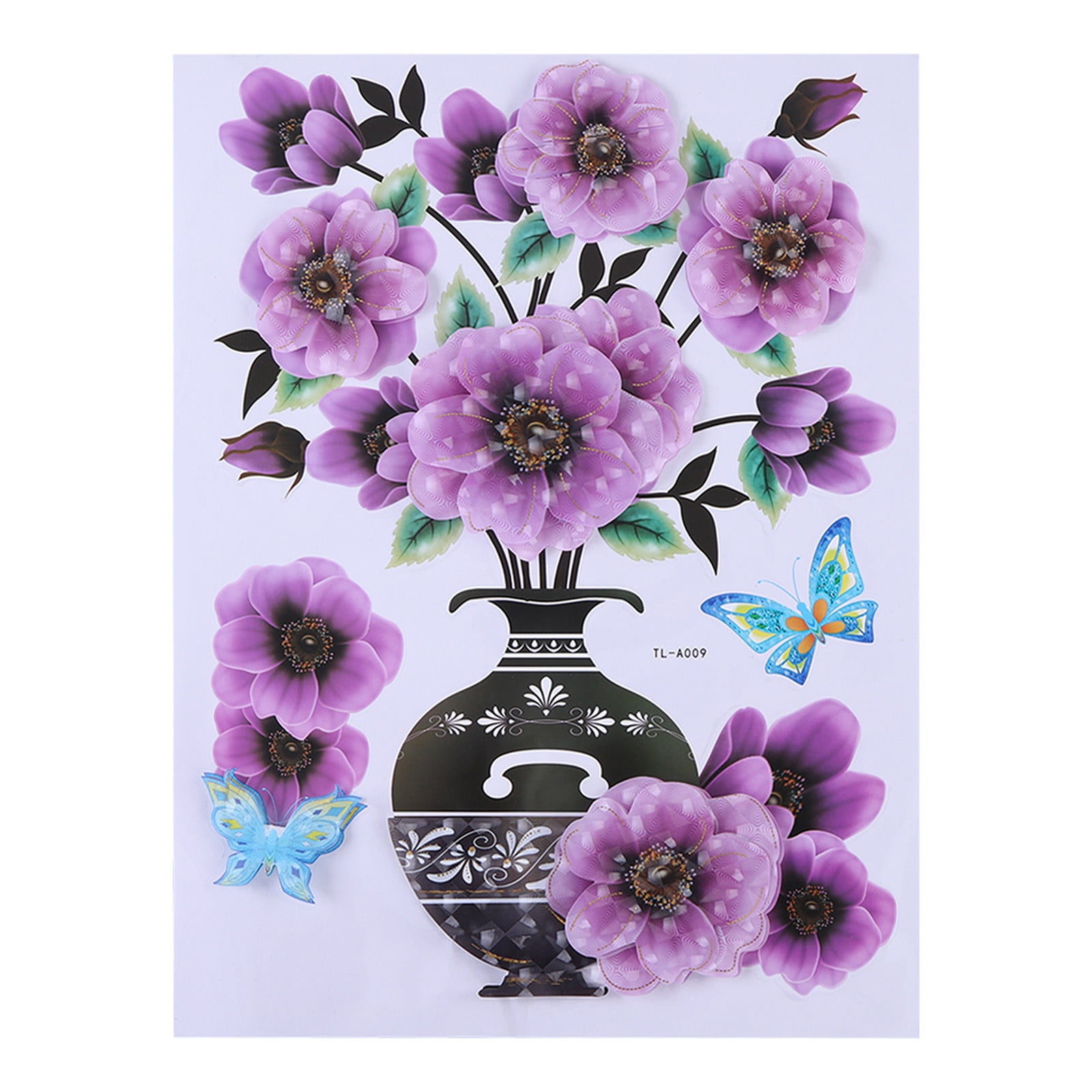AURIGATE 3D Vase Wall Stickers Stereo Flower Wall Decal Room Wall ...