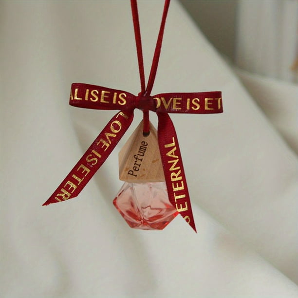 Car Perfume Bottle, 1pc 8ml Wooden Triangle Cap, Cute Diamond Stained ...