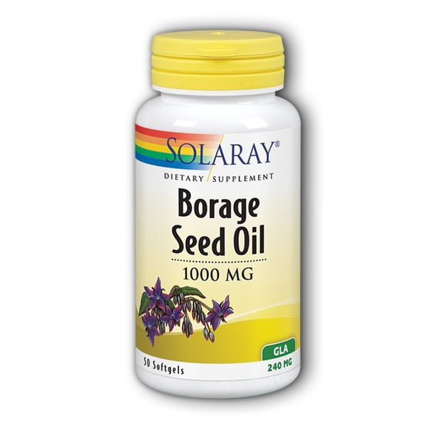 Solaray Borage Seed Oil GLA 240 mg - 50 Softgels - Walmart.com
