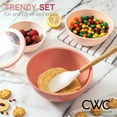 Cook with Color Mixing Bowls with TPR Lids - 12 Piece Plastic Nesting ...