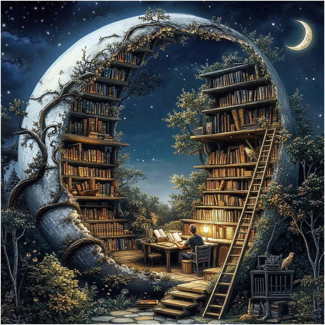 Click here for Nobrand Magic Moon Library Puzzle 1000 Pieces For... prices