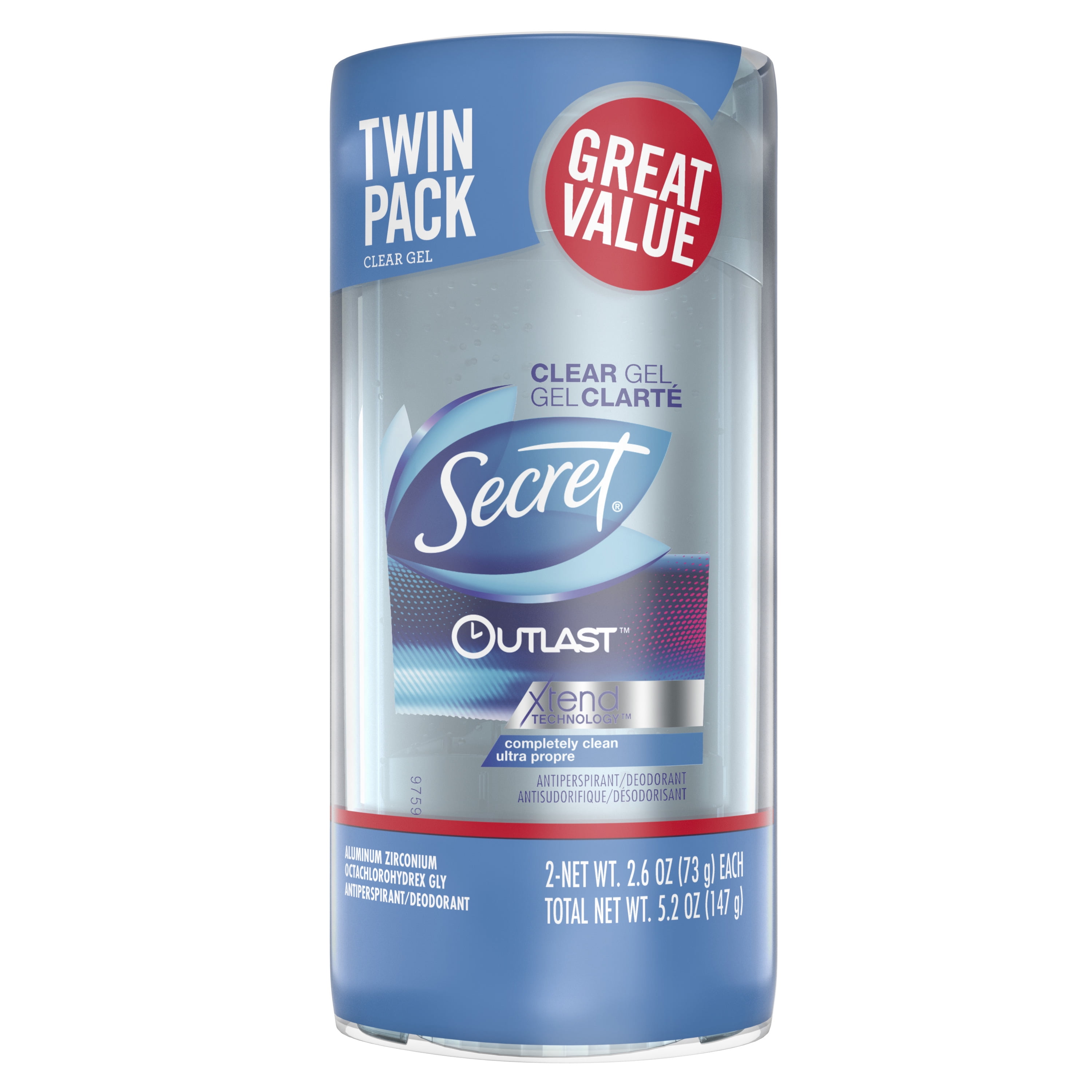 Secret Fresh Antiperspirant Deodorant Clear Gel Twin Pack, Summer Berry ...
