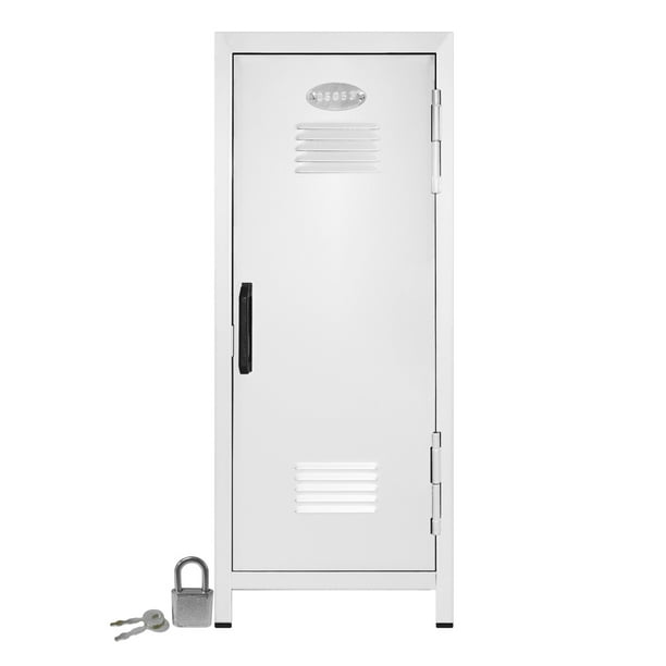 Mini Locker with Lock and Key White -10.75" Tall - Walmart.com ...