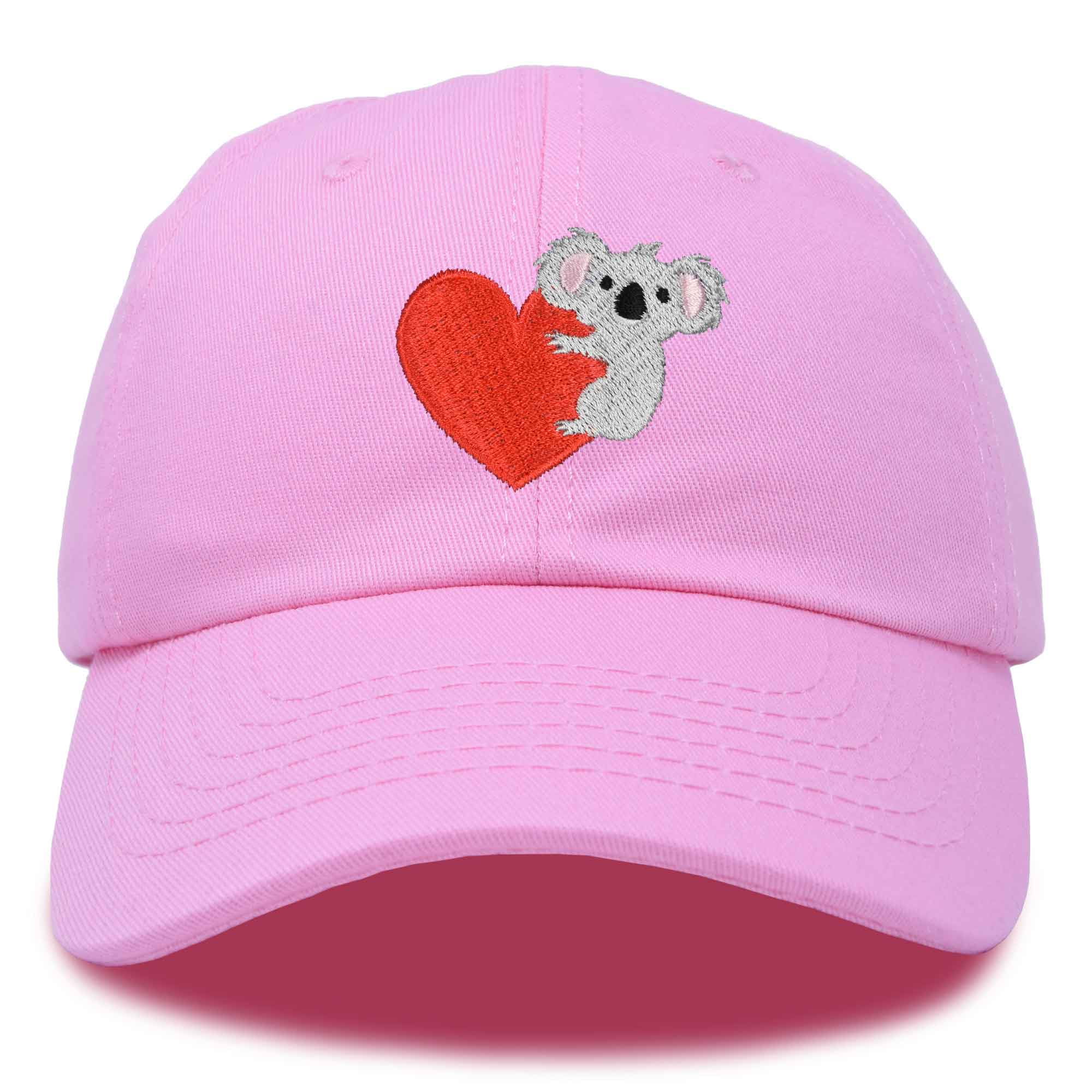 DALIX Cute Koala with Heart Hat Womens Embroidered Baseball Cap in ...