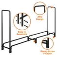KingSo 8Ft Outdoor Heavy Duty Log Rack, Steel Firewood Holder with ...