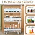 Costway Rolling Kitchen Slim Storage Cart Mobile Shelving Organizer w ...