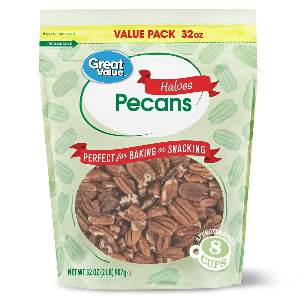 Great Value Pecan Halves, 32 oz - Walmart.com - Walmart.com