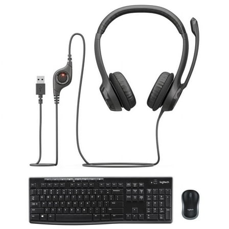 Logitech MK360 Wireless Keyboard and Mouse Combo Set for PC with USB ...
