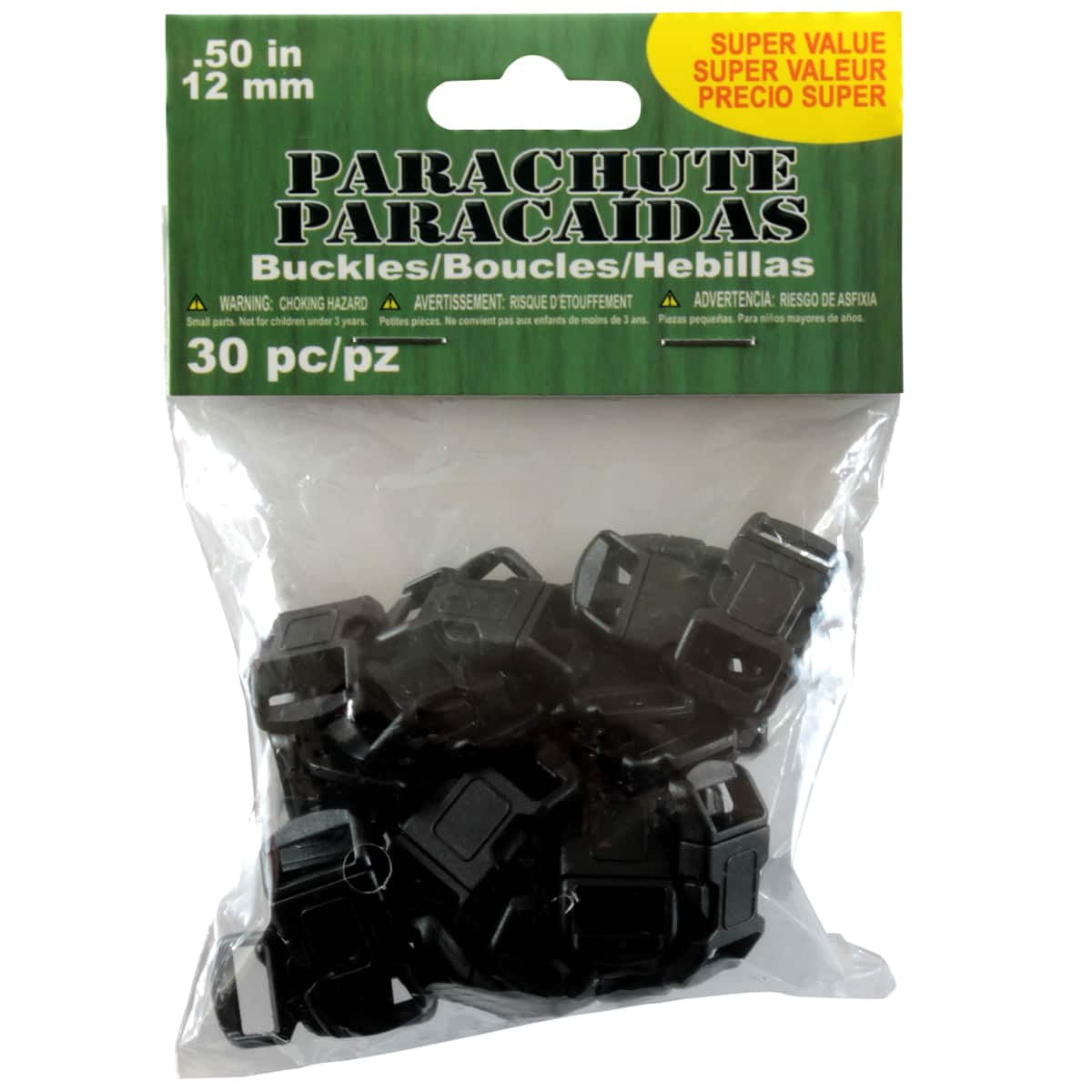 12 Packs: 30 ct. (360 total) 12mm Parachute Cord Buckles - Walmart.com