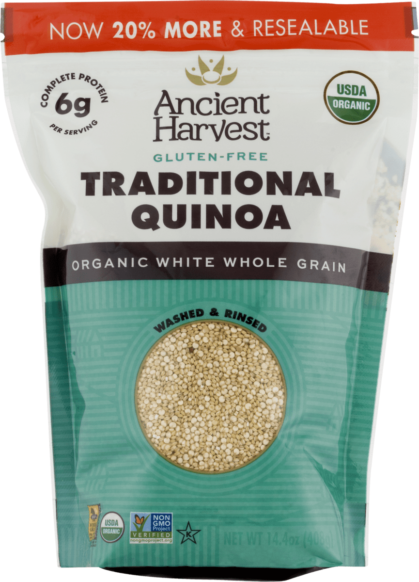 Ancient Harvest Gluten-Free Traditional White Grain Organic Quinoa, 14. ...