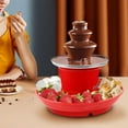 1 Pcs Chocolate Fondue Fountain Machine, 3-Tier MINI Chocolate Fountain ...