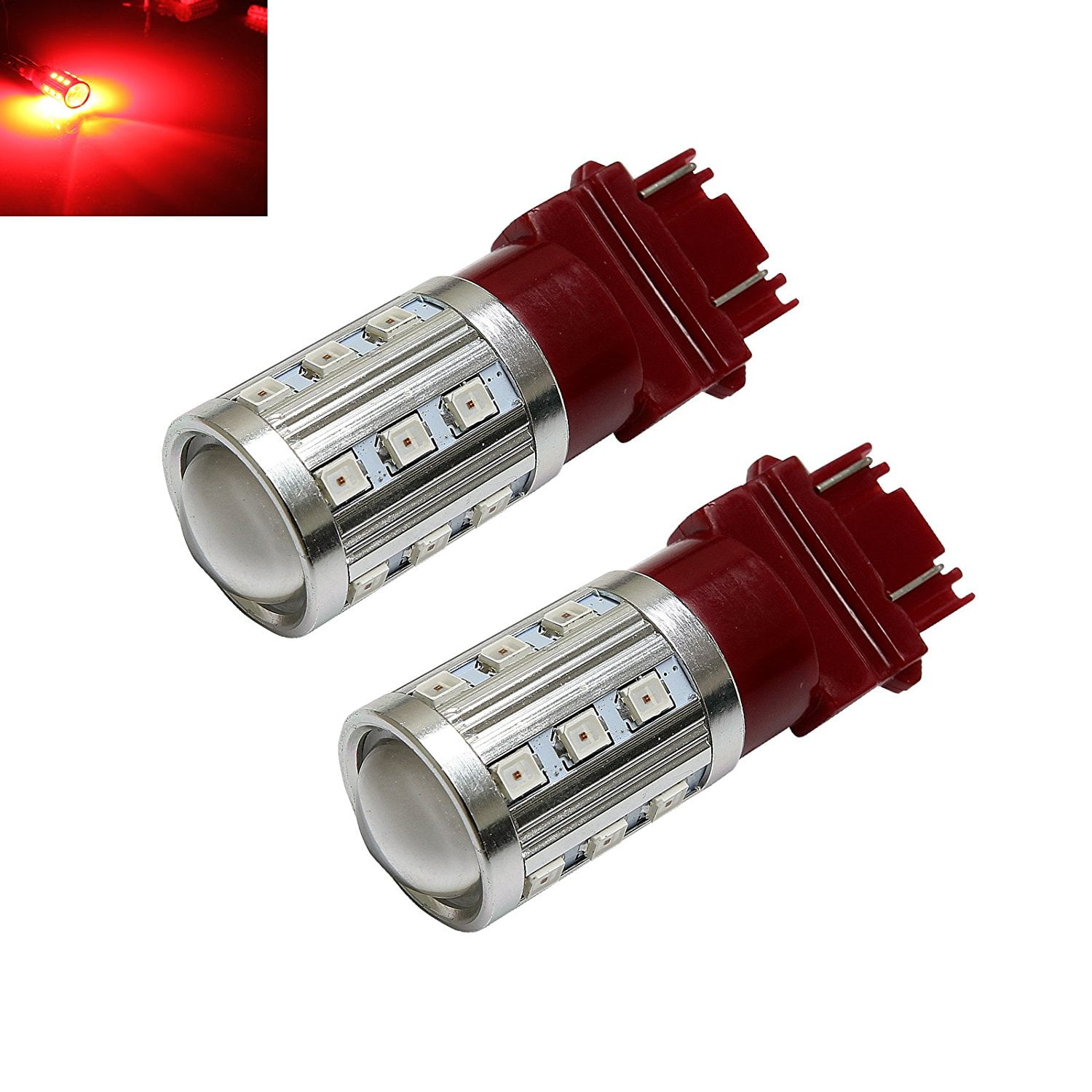 3157 Red High Power 2835 Chip 22-LED Turn Signal/Brake/Tail/Reverse ...
