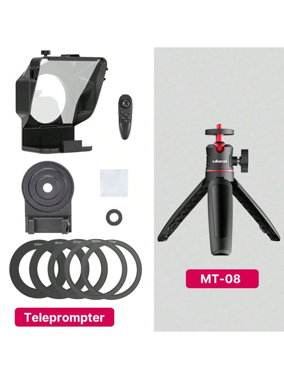 Ulanzi Portable Mini Teleprompter Prompter for Smartphone/DSLR Camera ...