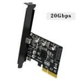 USB PCIE Card Type C PCI-Express 4X to 3.2 Gen 2X2 (20Gbps) ASM3242 ...