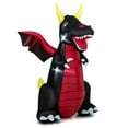 Costway 8ft Halloween Inflatable Fire Dragon - Outdoor Yard Decoration ...