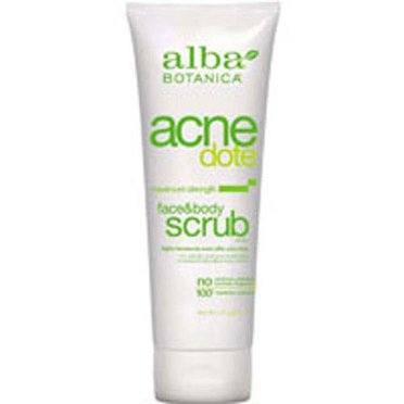 Alba Botanica Acne Dote Face & Body Scrub, Maximum Strength 8 oz ...