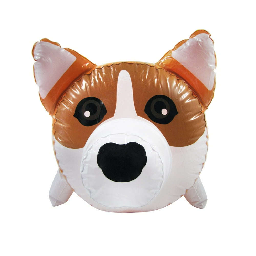 23" Inflatable Corgi Dog Swimming Pool Water Float Blow Up Toy Pet ...