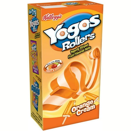 Kelloggs Yogos Rollers Yogurty Striped Fruit Flavored Rolls, 6 ea ...