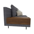 Enza Home Arte 2-Seater Wood & Fabric Sofa Module with Coffee Table in ...