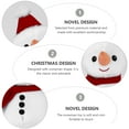 Snowman Stuffed Doll Christmas Plush Toy Adorable Holiday Decor (White ...