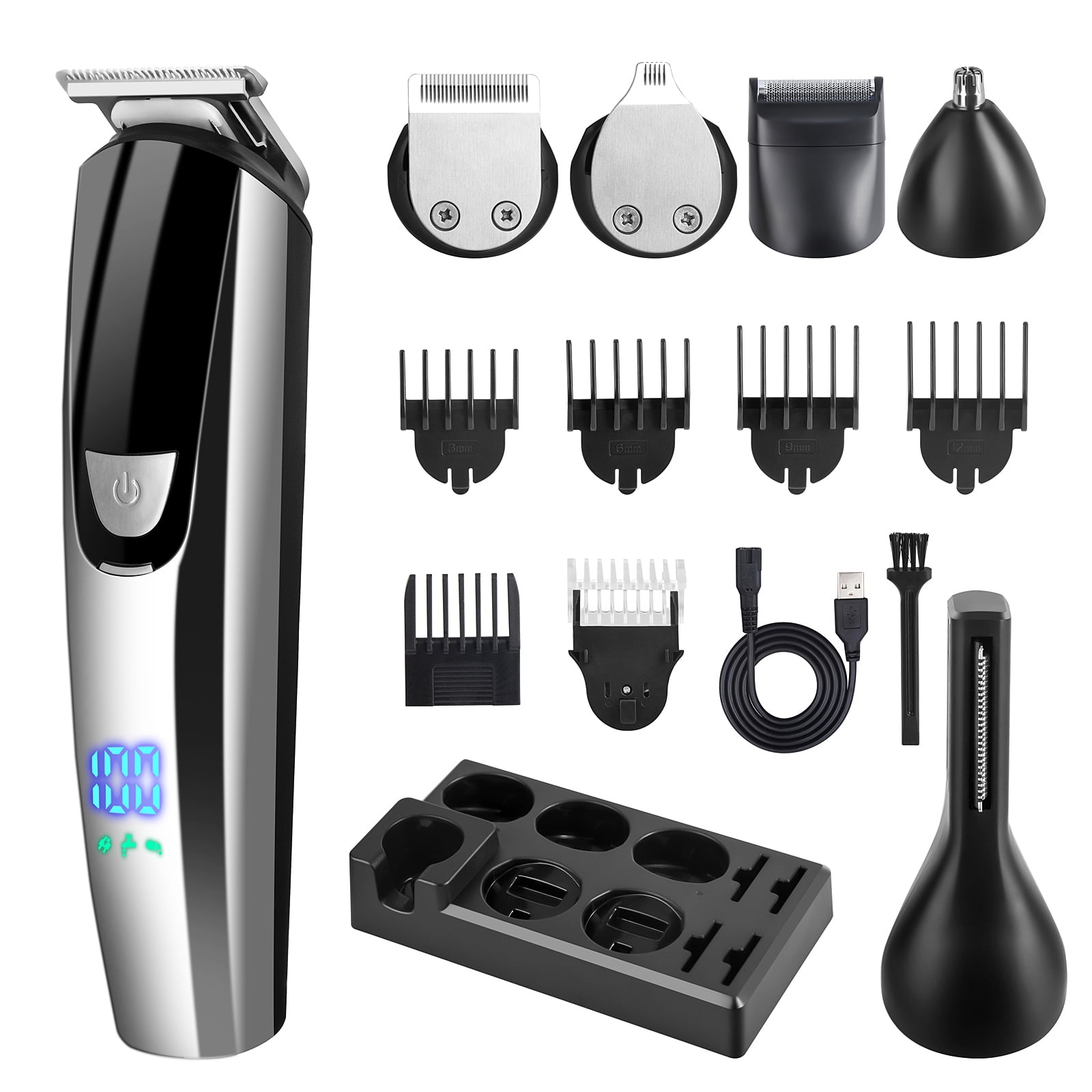 Buy Beard Trimmer for Men, Hair Clippers Body Beard Mustache Nose Hair ...
