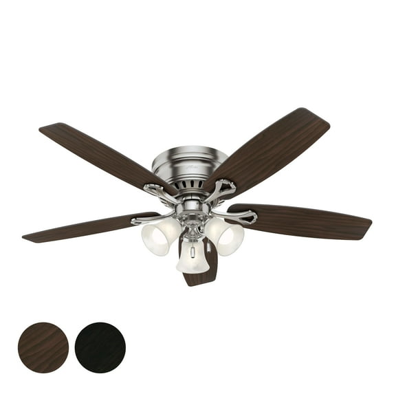 Restored Hunter Fan 52 inch Casual Brushed Nickel Finish Indoor Ceiling ...