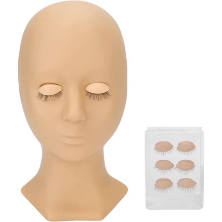 Training Head Bald Mannequin Head, Lash Extension Practice Mannequin ...