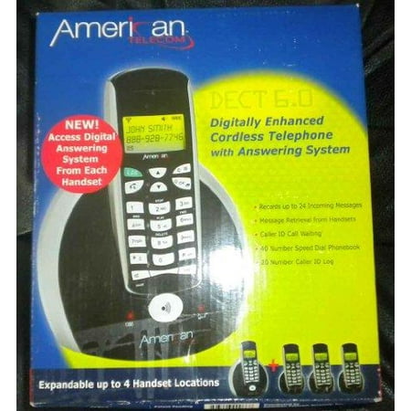 ATS RA2180BB DECT 6.0 Cordless Phone, Call Waiting ID, Speakerphone ...