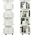 Uyoyous Rotating Bookshelf, 4 Tier 360° Rotating Floor Standing ...